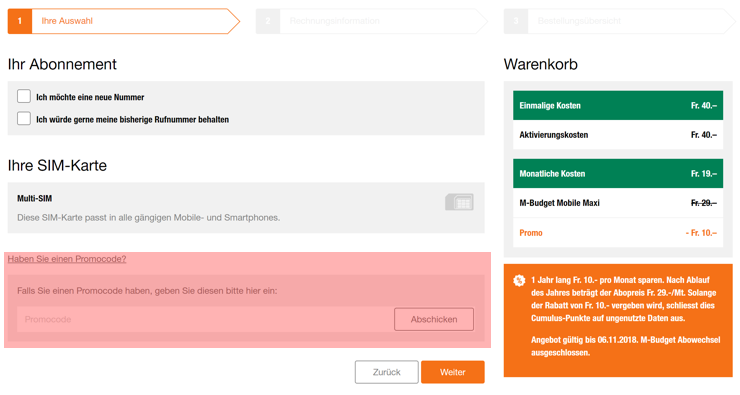 M-Budget - Promocode